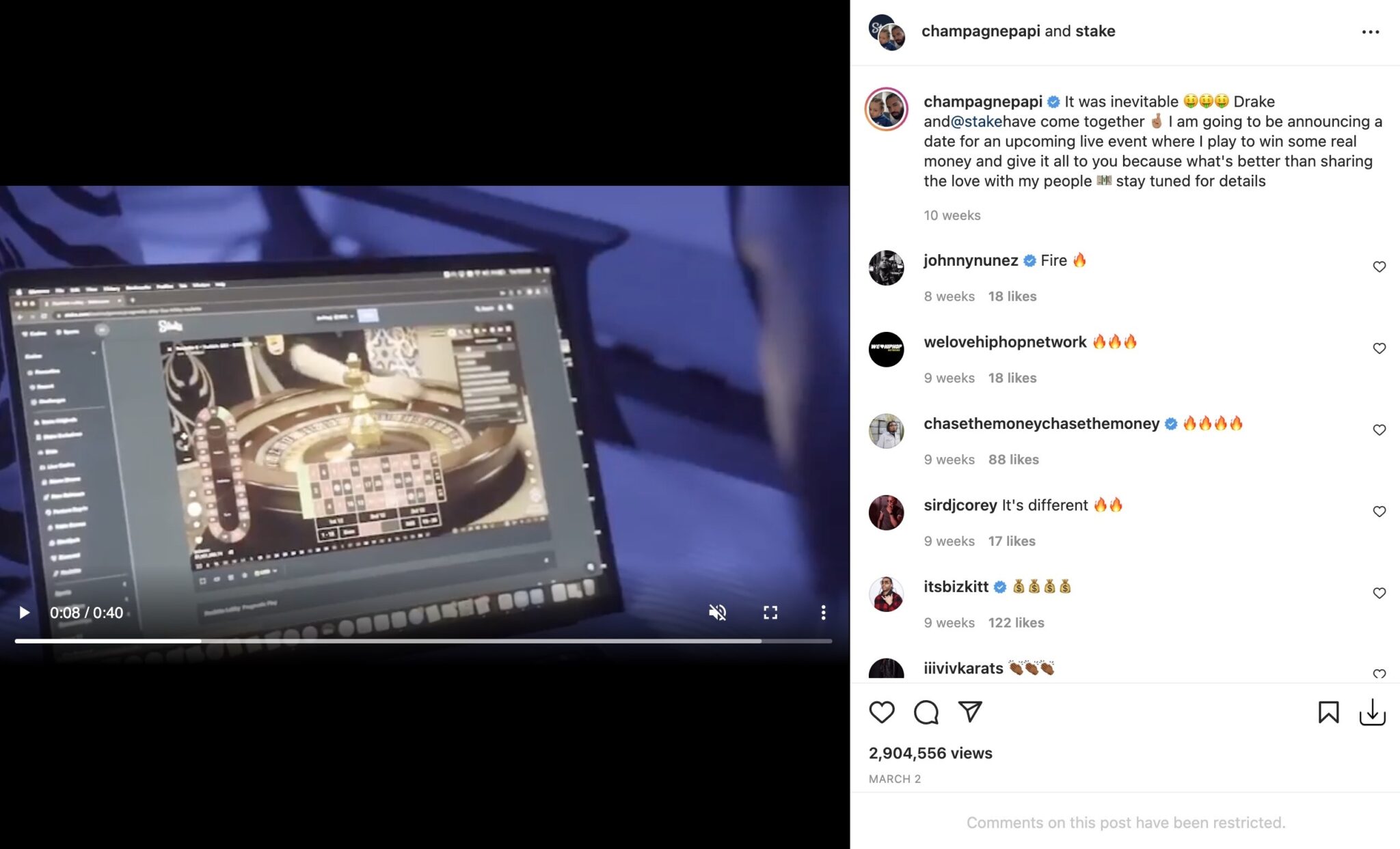 Drake x Stake.com : Win up to 1 Bitcoin for free